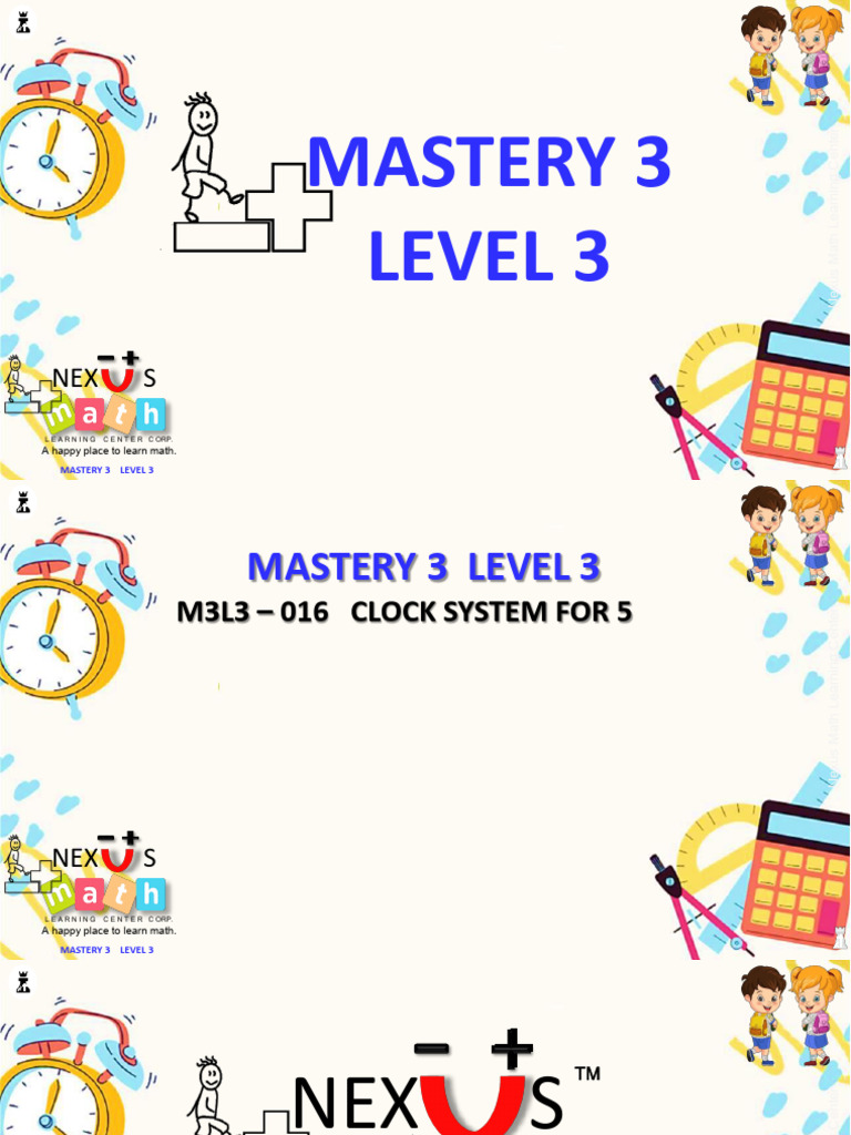 M3L3 - 016 - Clock System For 5 | PDF | Mathematics
