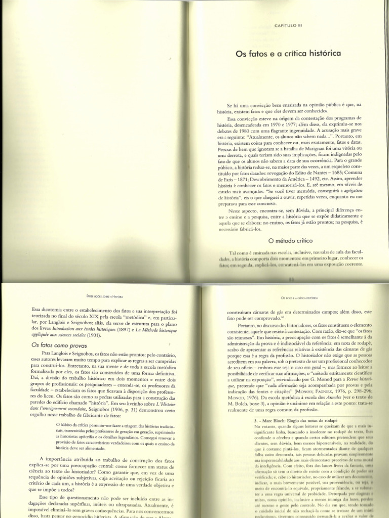 PROST Antoine Doze Licoes Sobre A Historia Cap 3 e 4 | PDF