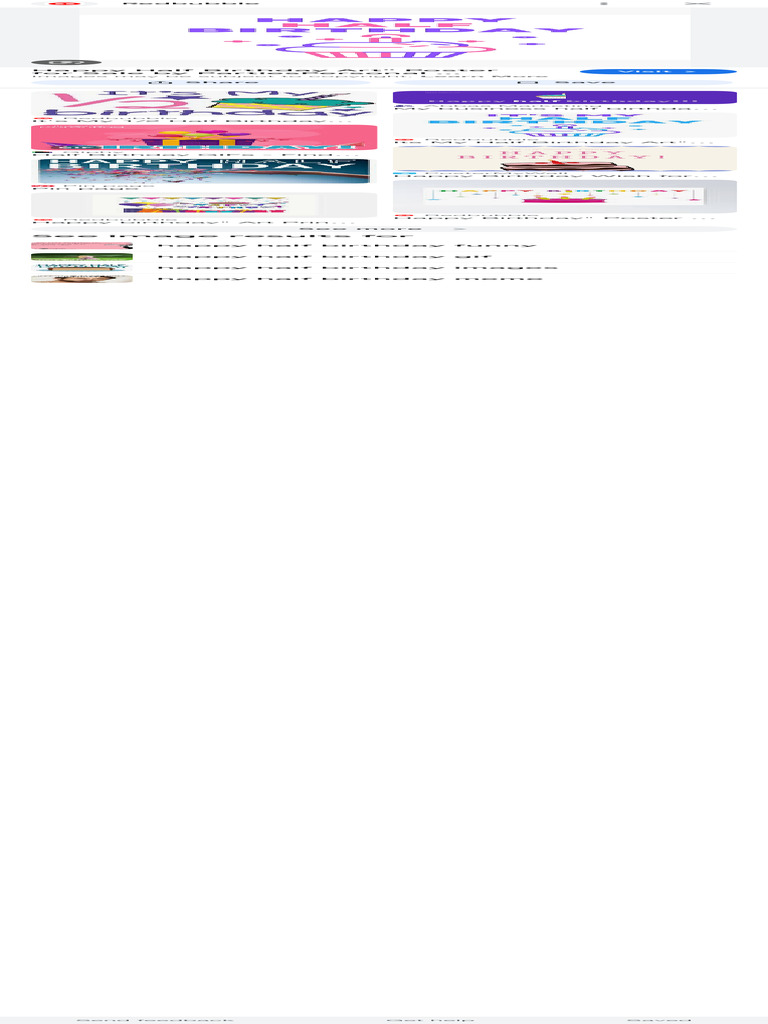 Happy Half Birthday - Google Search | PDF