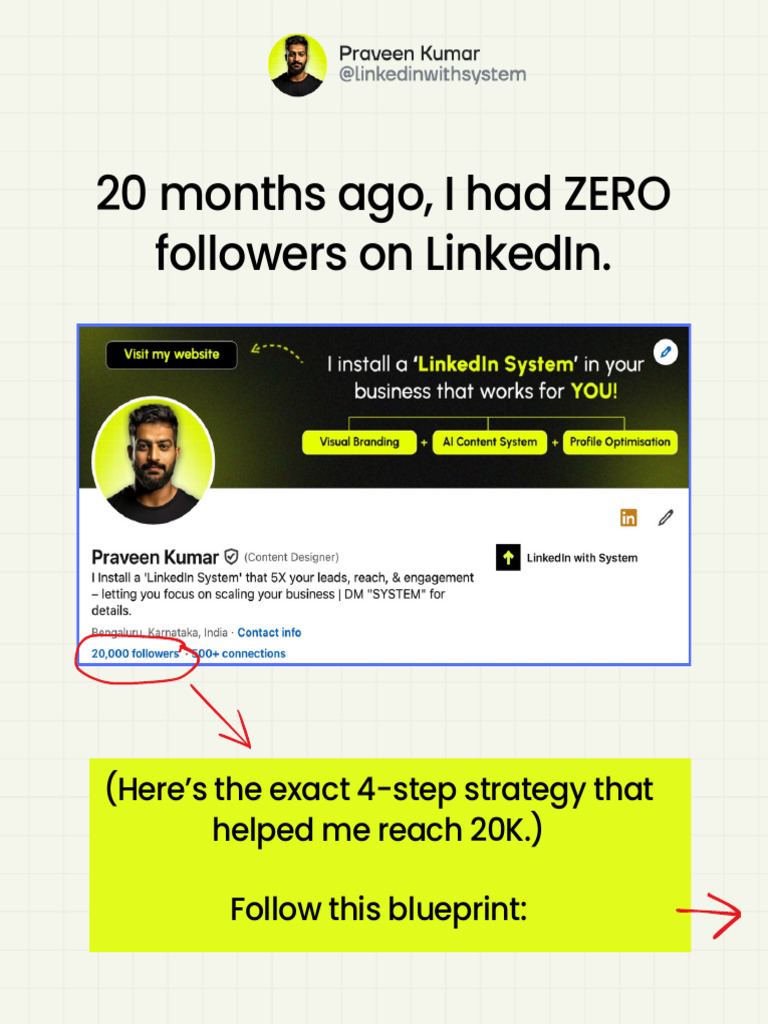 20 Months Ago, I Had ZERO Followers On LinkedIn | PDF