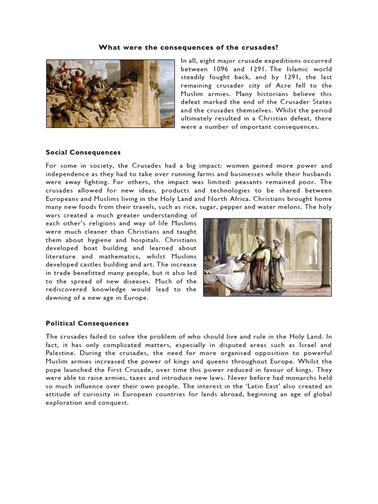 What Were The Consequences of The Crusades | PDF | Crusades | Holy Land