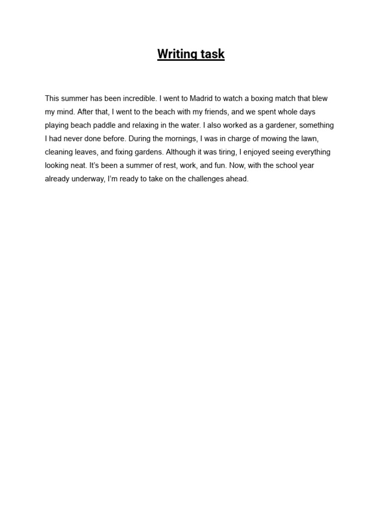 Writing Task | PDF