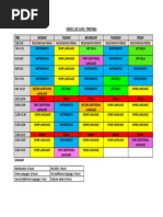 Matric Rewrite Timetable | PDF