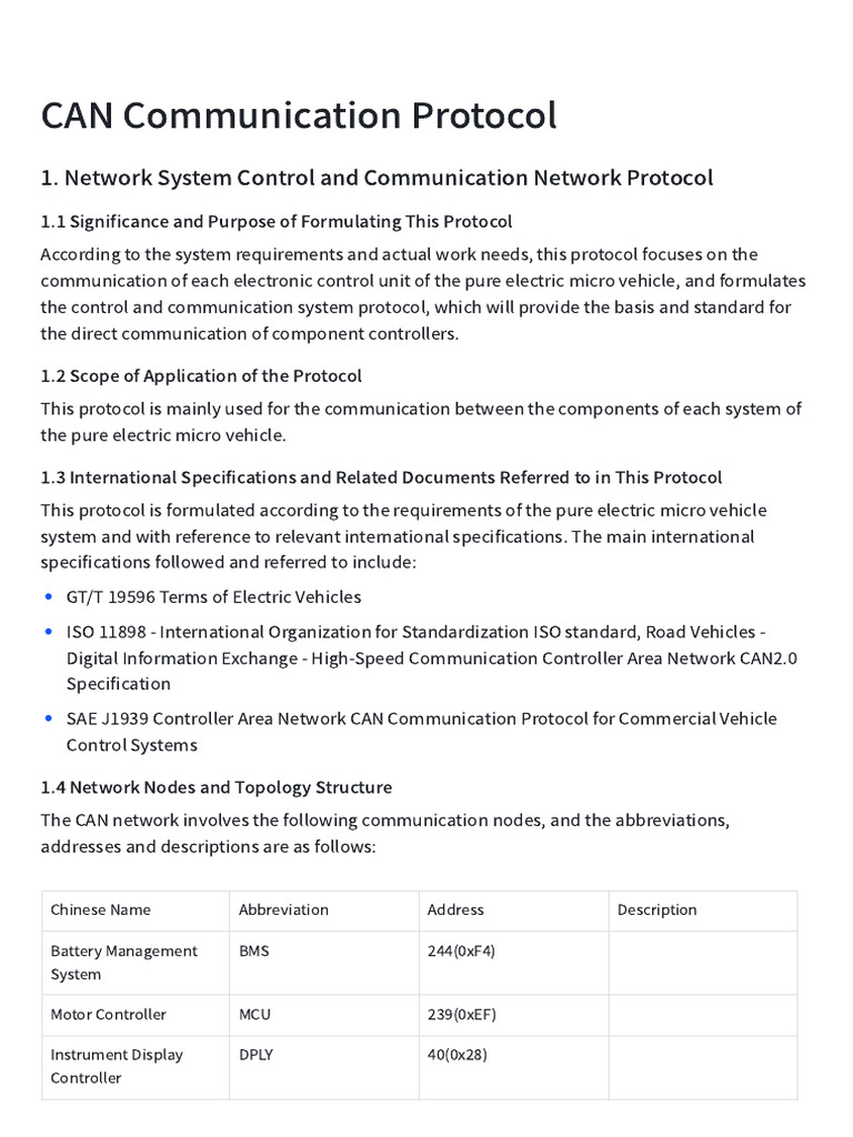 ANT BMS-CAN Communication Protocal | PDF | Battery Charger | Power Supply