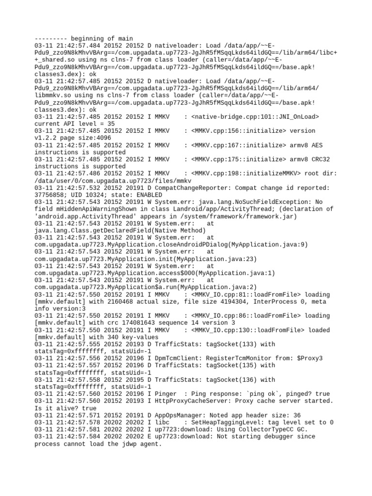 Com - Upgadata.up7723 Logcat | PDF | Android (Operating System) | System Software