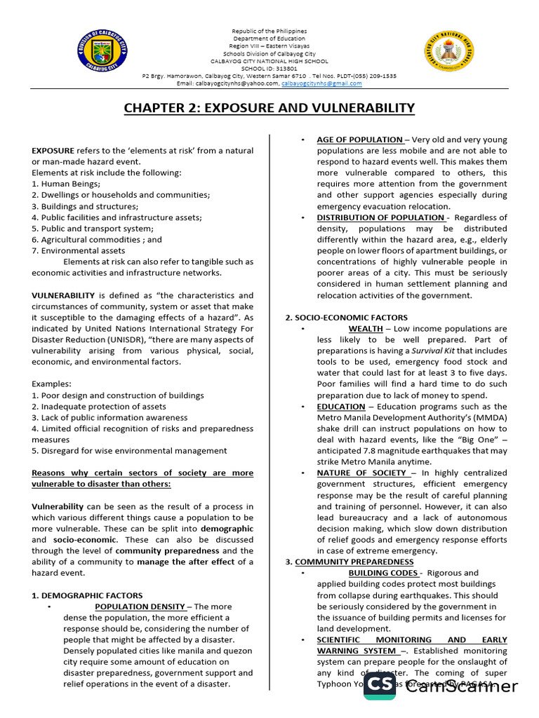 Understanding Exposure and Vulnerability | PDF | Emergency Management ...