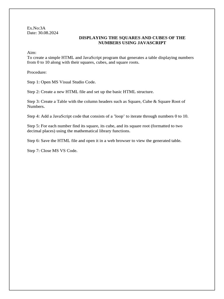 3A and 3B Aim and Procedure | PDF