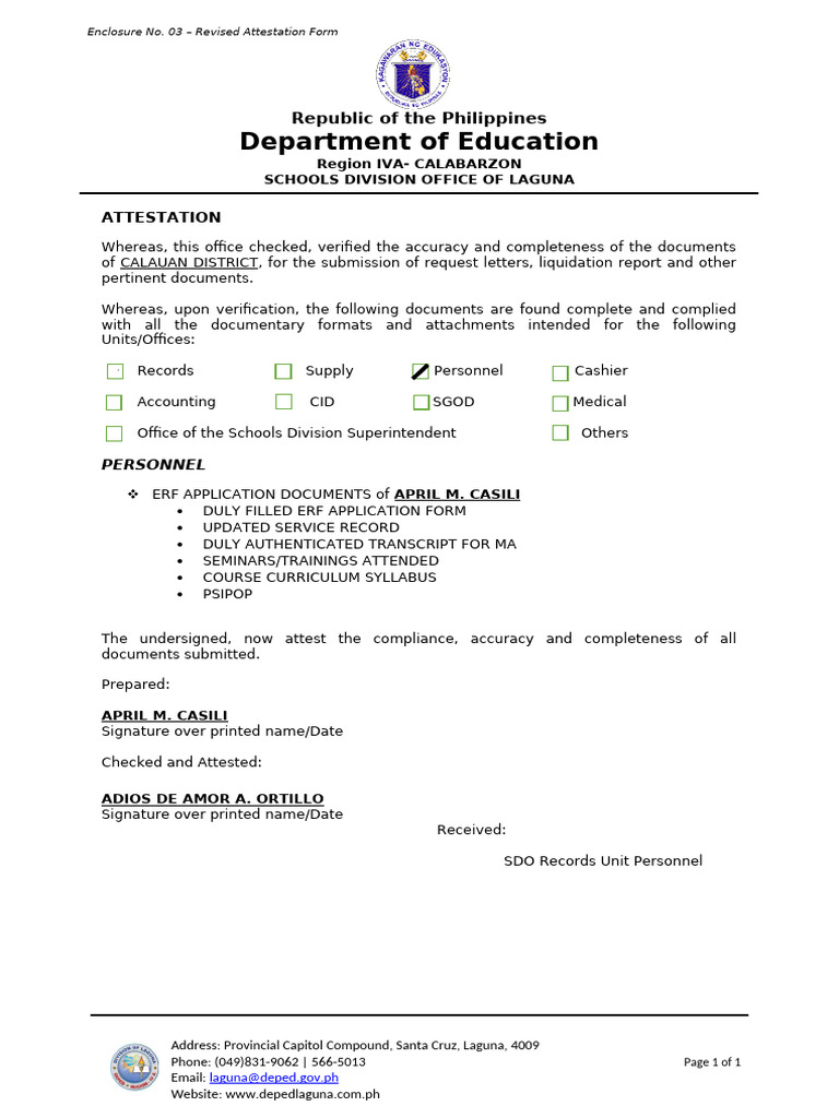 Attestation Erf Application-Kenneth-Hernandez-Et Al | PDF ...
