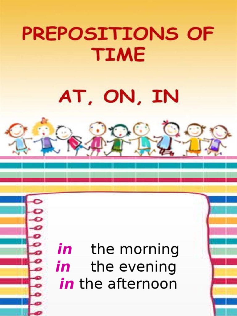 Time Prepositions For Beginners - 70606 | PDF