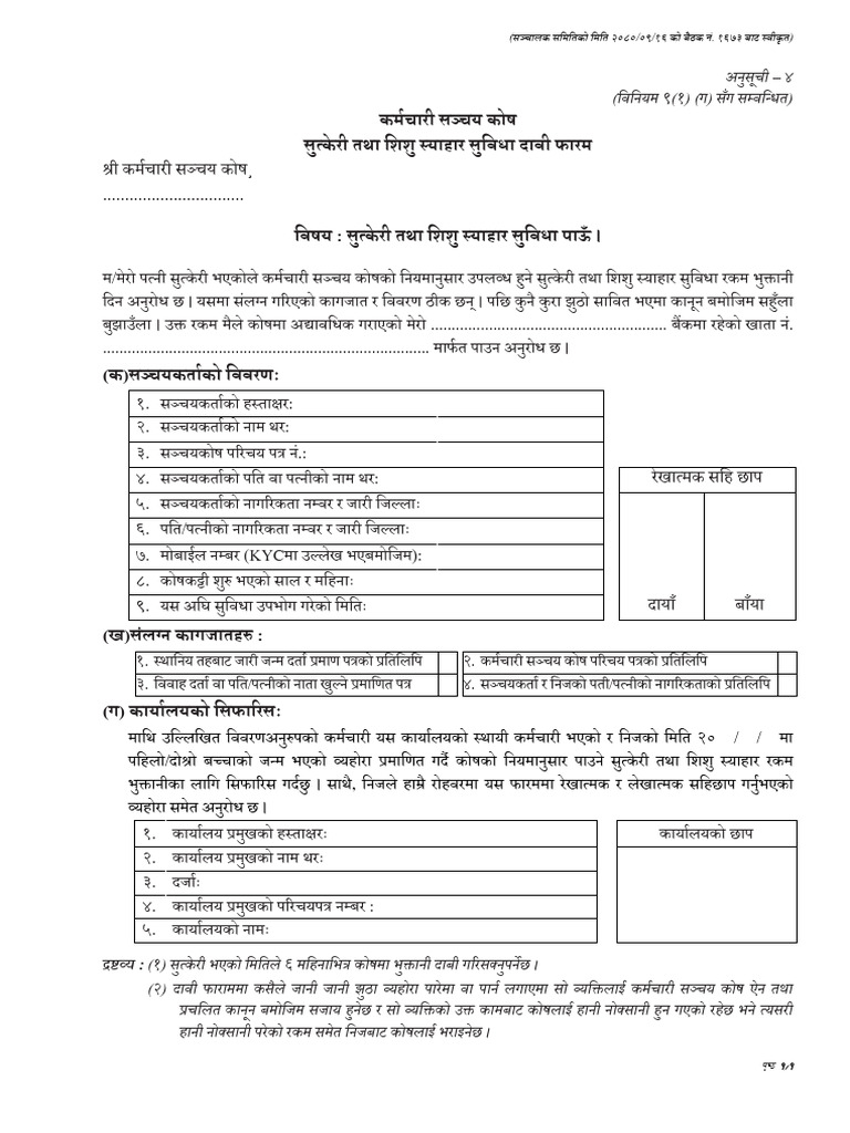 Maternity Form 0239 | PDF