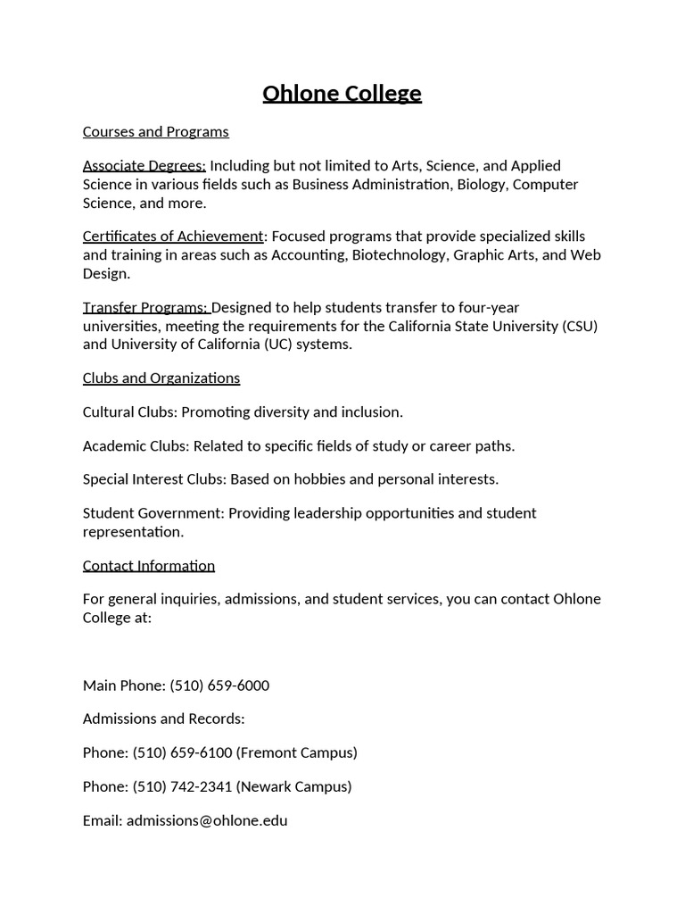 KYC)Ohlone College 20240705 SK | PDF