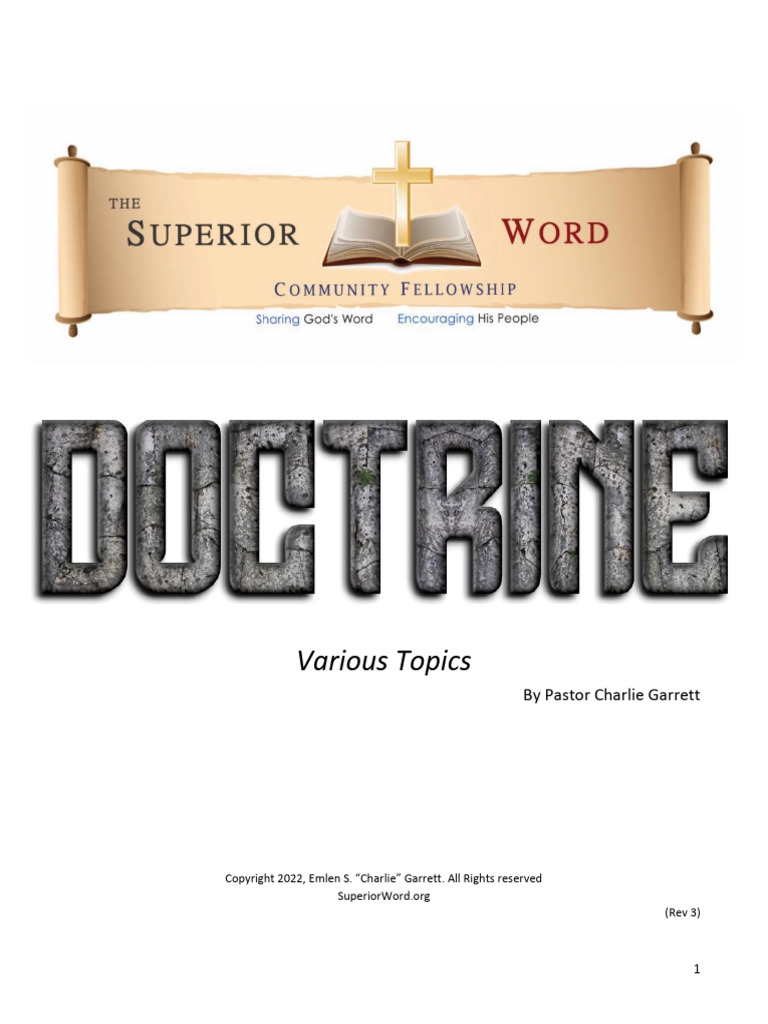 Doctrine Rev3 | PDF | Logos (Christianity) | Faith