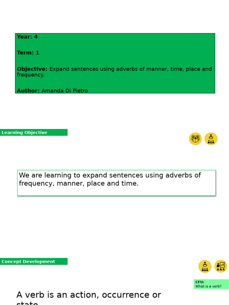 Expand Sentences Using Adverbs of Frequency, Manner and Time | PDF ...