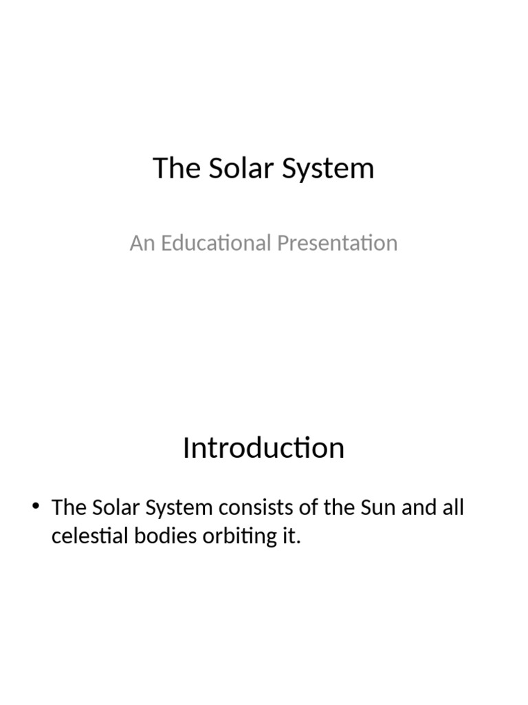 Overview of the Solar System | PDF