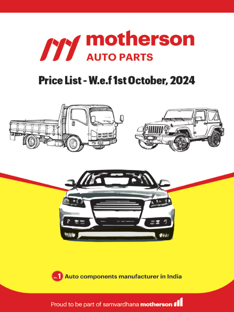 Motherson Price List 24-25 | PDF