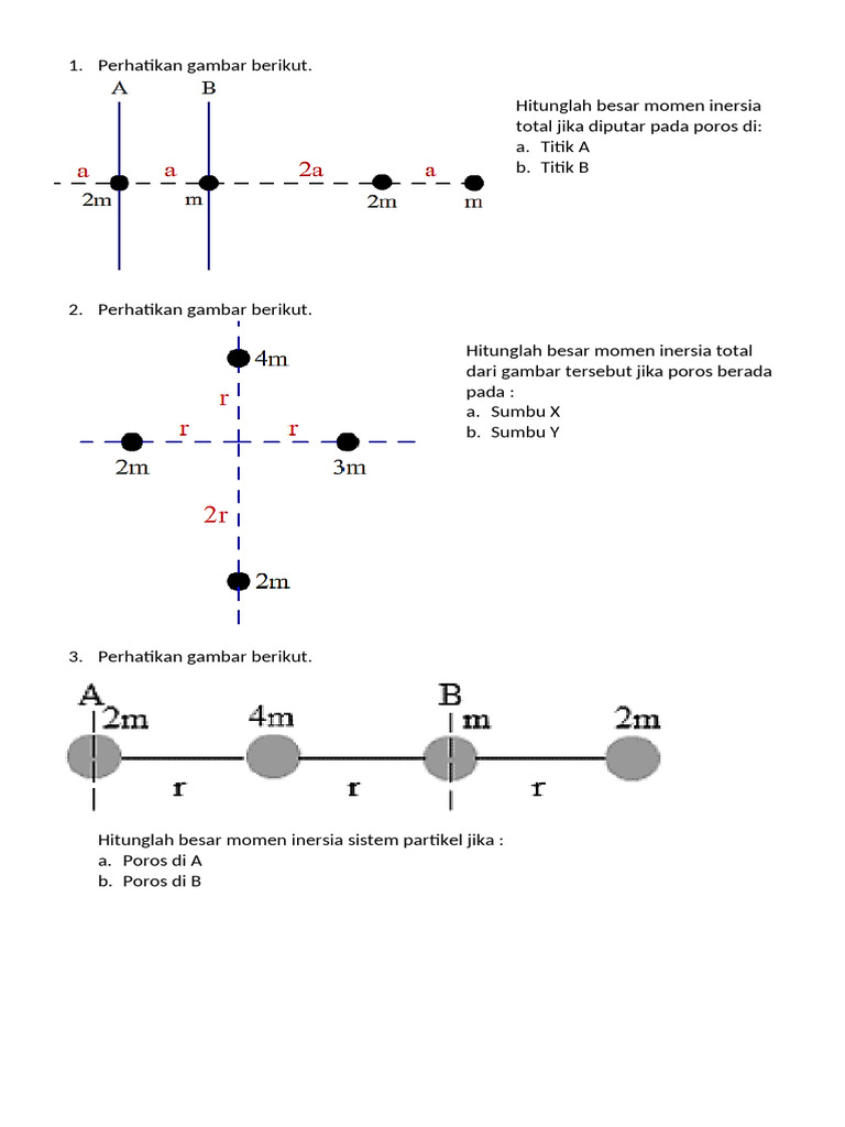 Soal Momen Inersia Kelas 11 | PDF