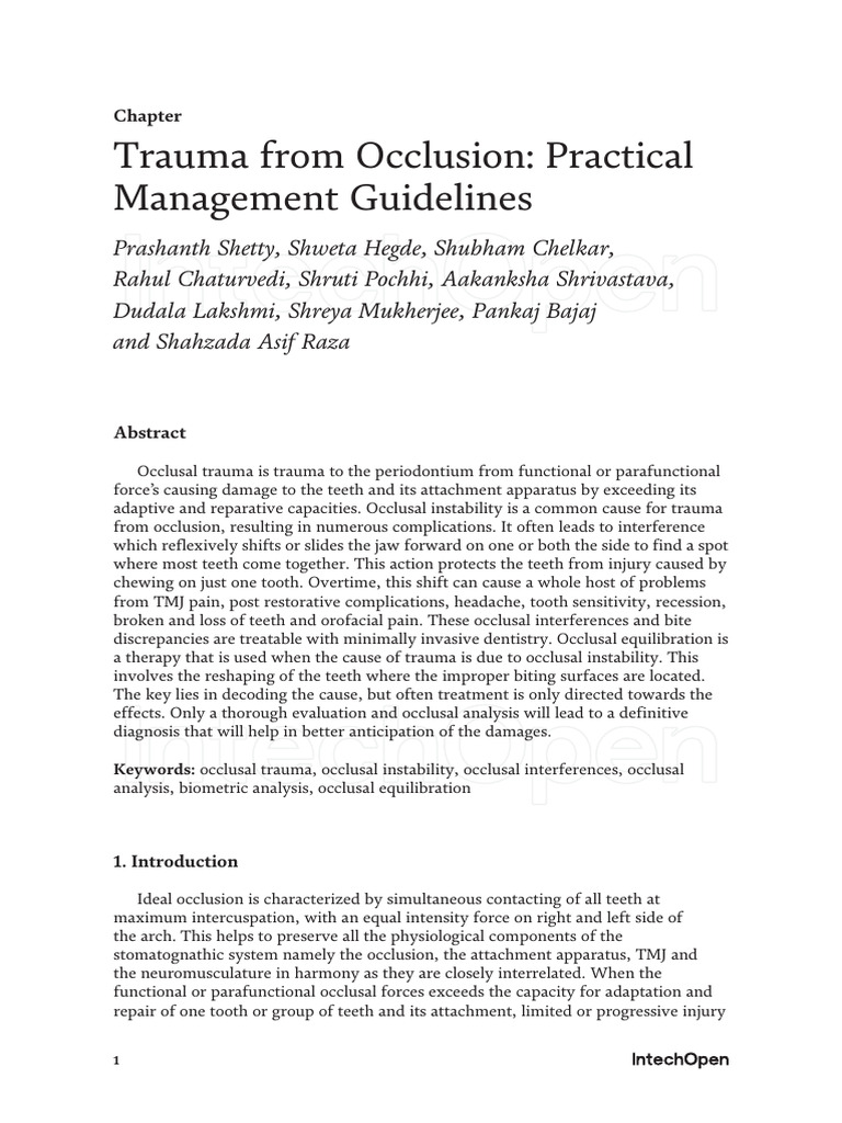 Fremitus Test in Occlusal Trauma | PDF | Dental Implant | Periodontology