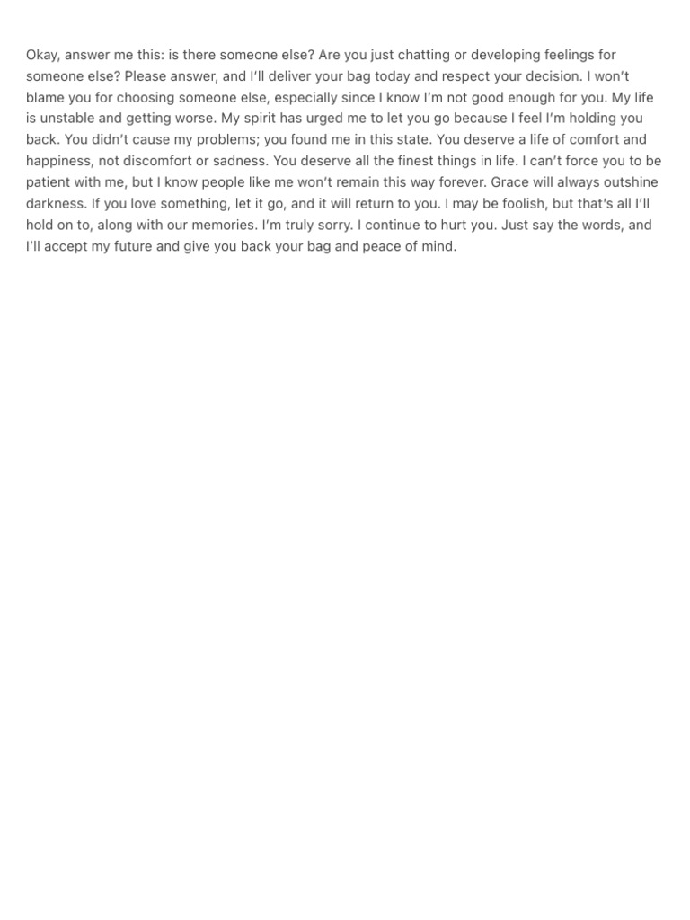 Heartfelt Goodbye and Letting Go | PDF