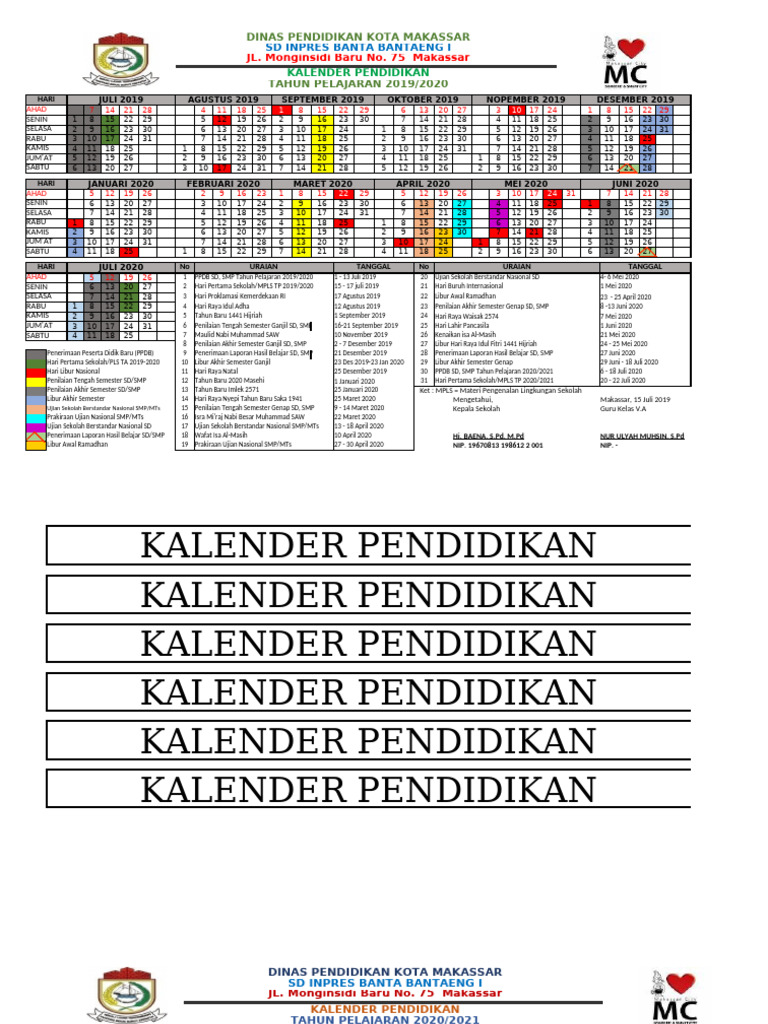 Kalernder Pendidikan | PDF