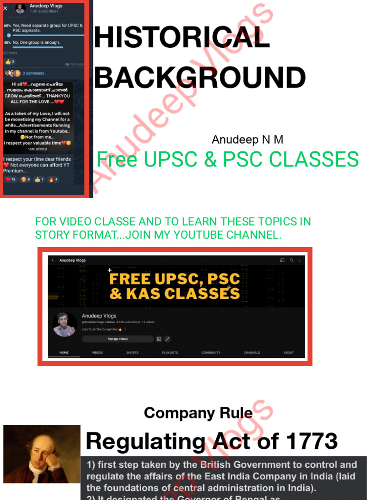 History of Constitution Anudeep Vlogs | PDF | British Raj | Dominion