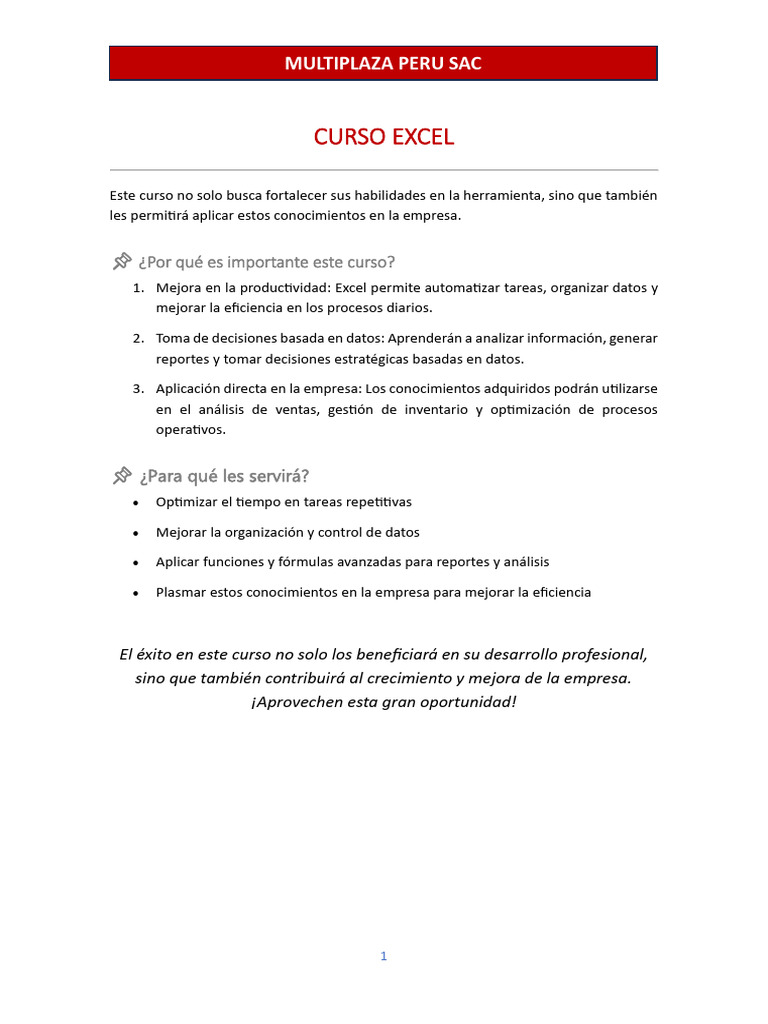 Curso Excel | PDF | Business