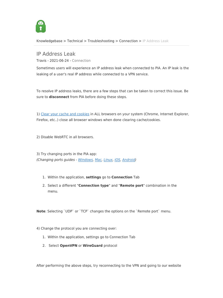 IP Address Leak | PDF