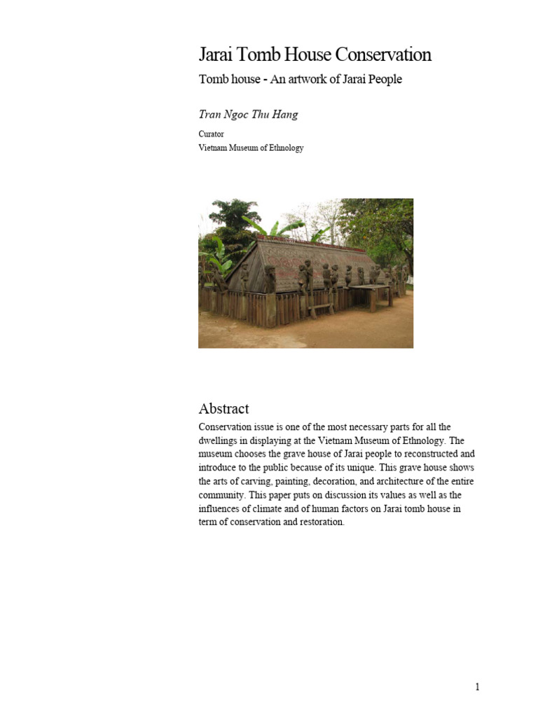 25 VIE Hang - Jarai Tomb House-1 | PDF | Sculpture | Vietnam