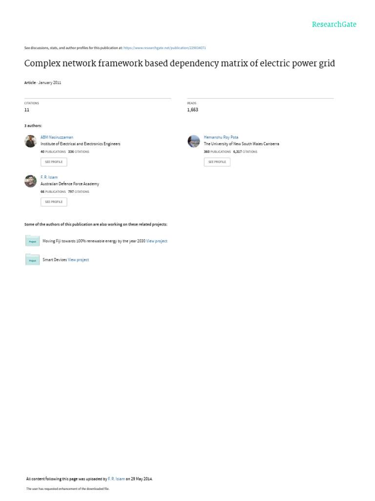Complex Network Framework Based Dependency Matrix | PDF | Vertex (Graph ...