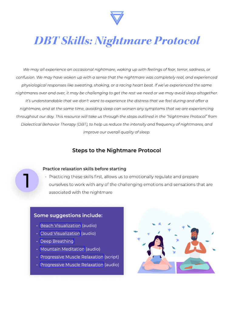 DBT Nightmare Protocol Guide | PDF | Nightmare | Dialectical Behavior ...