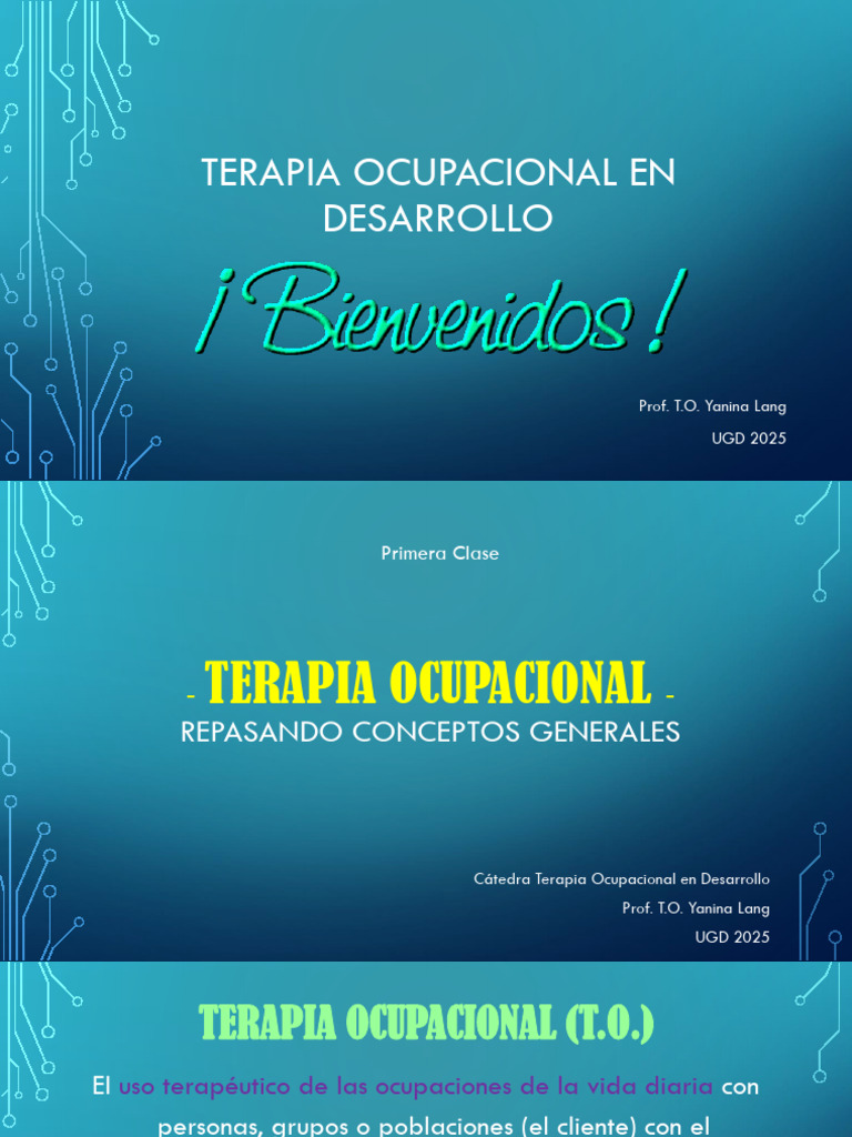 Clase 1 - TO Repasando Conceptos Generales | PDF | Terapia ocupacional | Invalidez