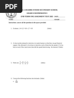 Integrated Science Grade 9 End Term Assessment 2025 | PDF | Chemical ...