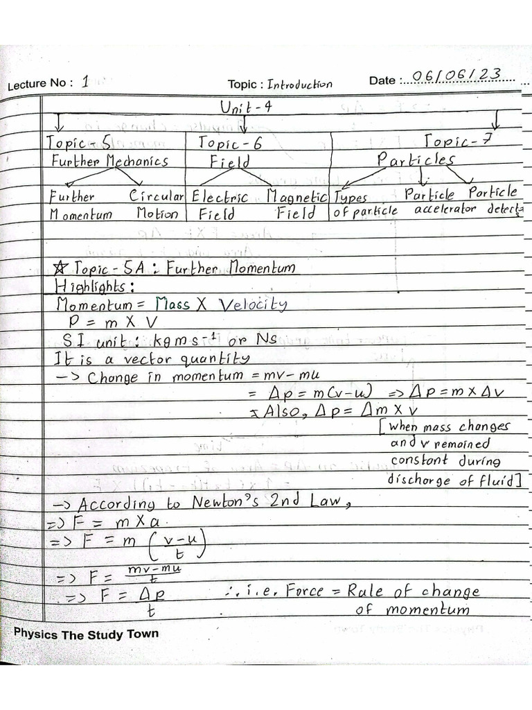 Saiful - Physics - Lecture 1 - Revision | PDF