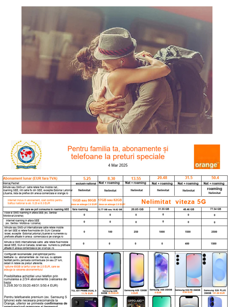 1. Oferta Voce si Telefoane Orange IPA 4 Mar 2025 | PDF | Mobile Telecommunications User ...