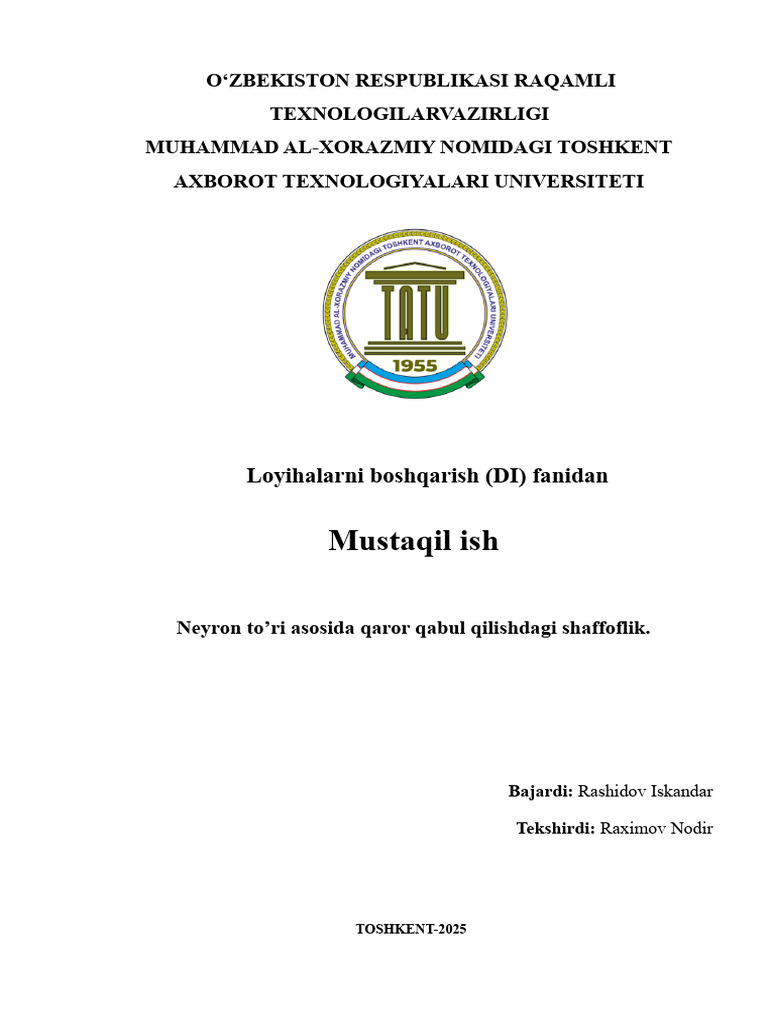 Rashidov Iskandar | PDF