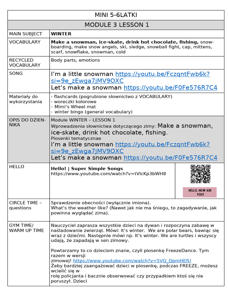 Mini 5-6 Latki Module 3 Word | PDF