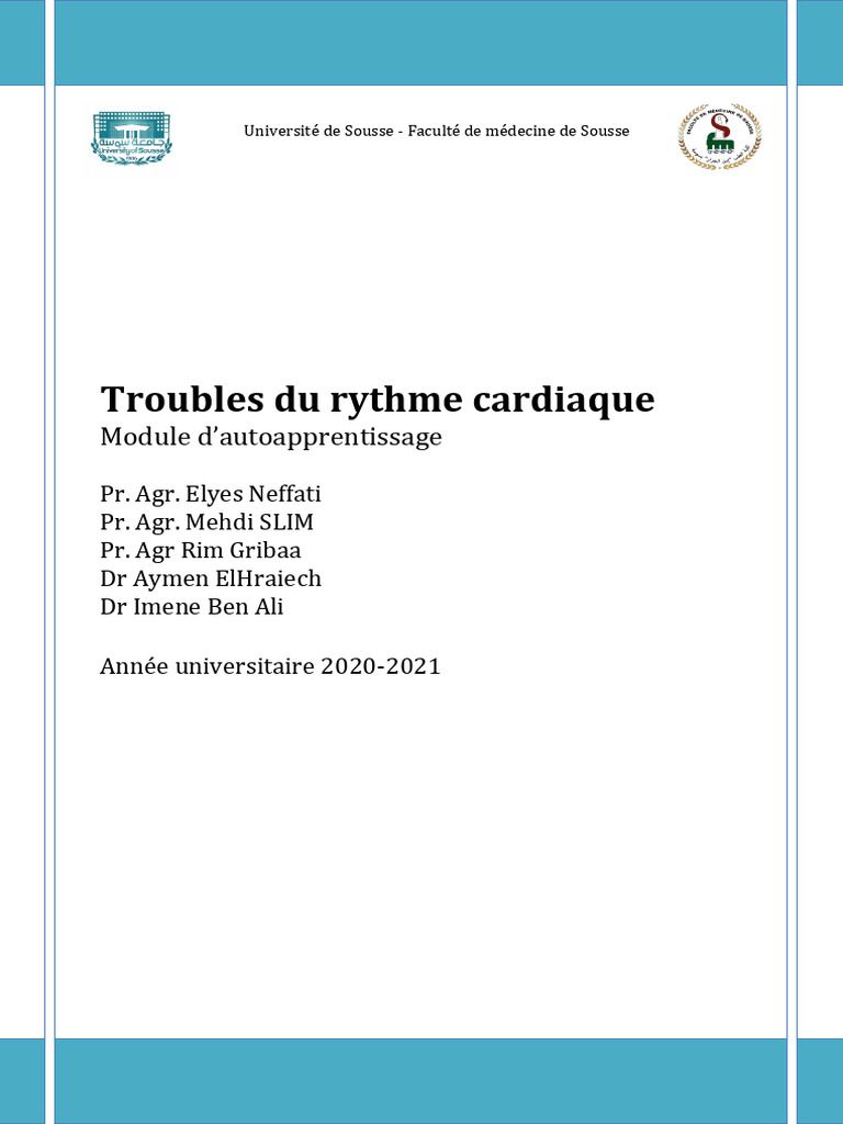 Troubles du rythme cardiaque : Guide 2021 | PDF | Électrocardiographie ...