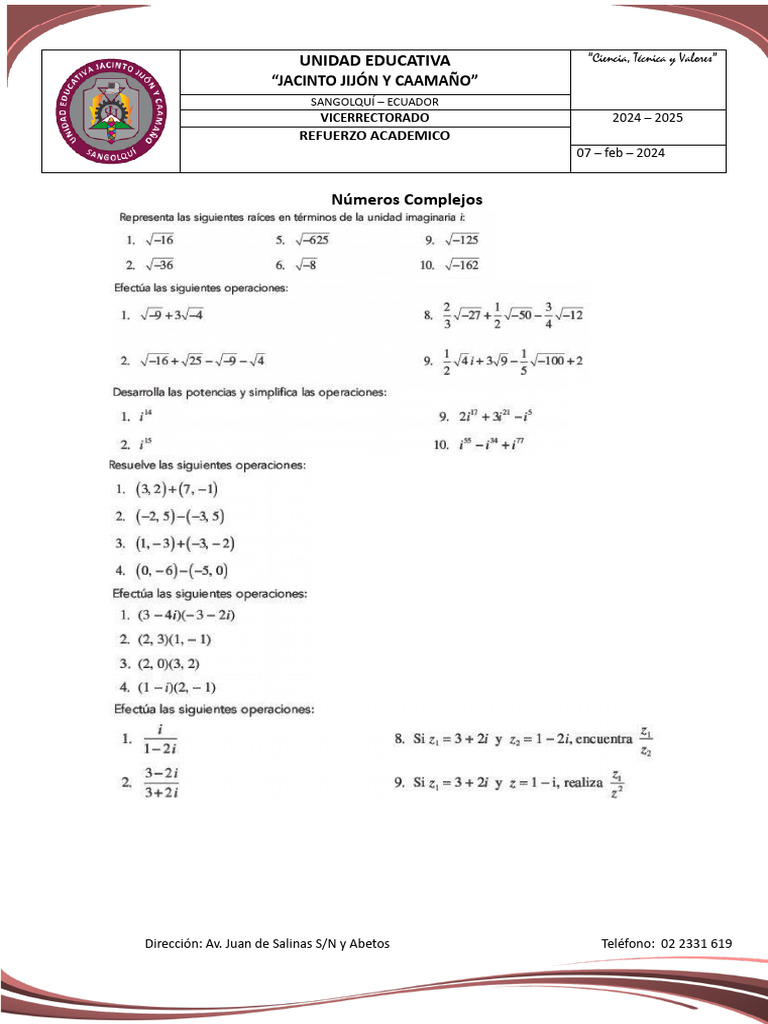 Refuerzo 3ro Mate Sup | PDF