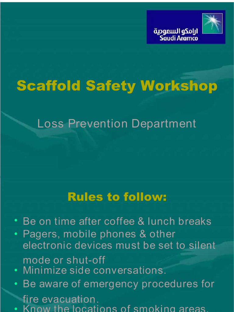 Scaffold Safety Workshop Agenda | PDF