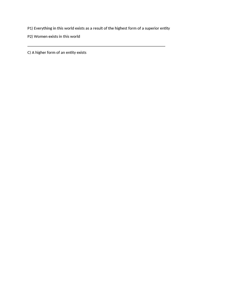 Existence of Women and Higher Entities | PDF