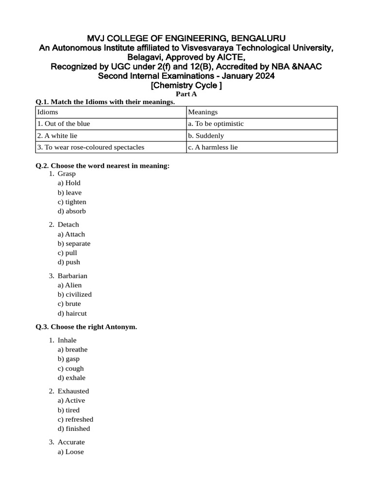 English IA 2 2024 qp | PDF