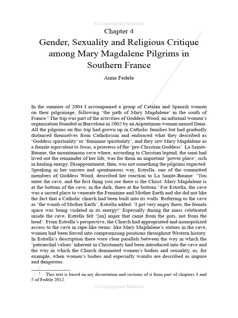 Gender Sexuality and Religious Critique | PDF | Pilgrimage | Mary Magdalene