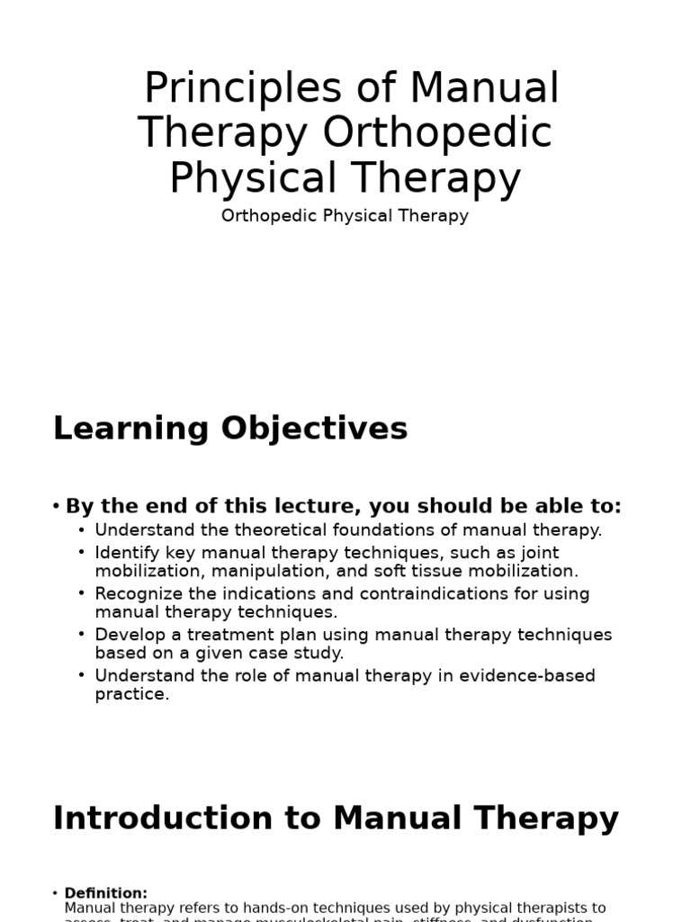 Princeple Manual Therapy | PDF | Manual Therapy | Myofascial Trigger Point