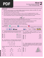 Simulado I Obmep Fase 2 | PDF | Linha (Geometria) | Matemática