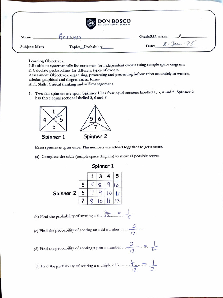 G8 - Probability - MS | PDF