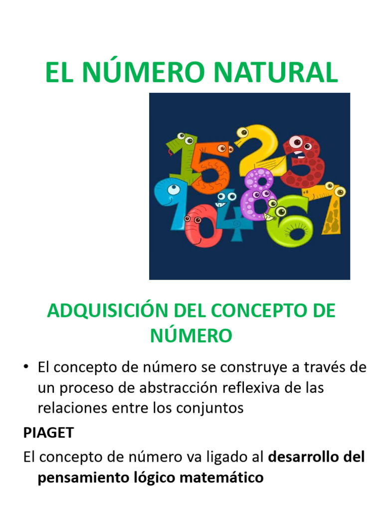El Número Natural Proceso de Contar | PDF | Matemáticas | Lógica matemática