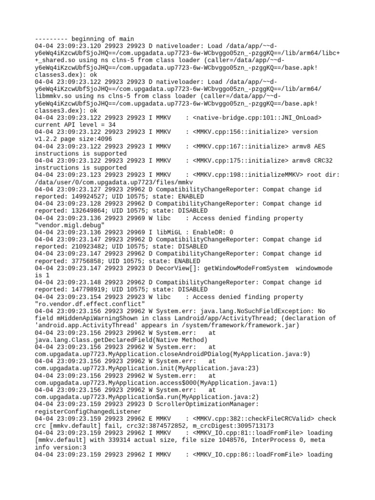 Com - Upgadata.up7723 Logcat | PDF | Computing | Computer Science