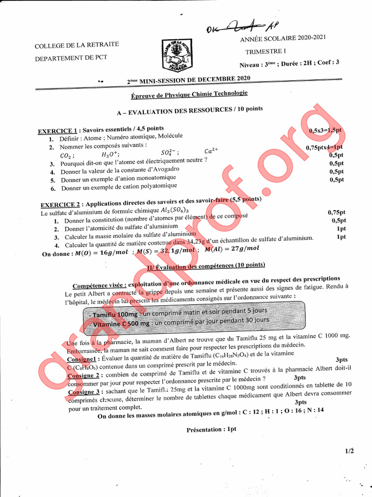 PCT 3eme Seq2 College Retraite 2020 2021 | PDF