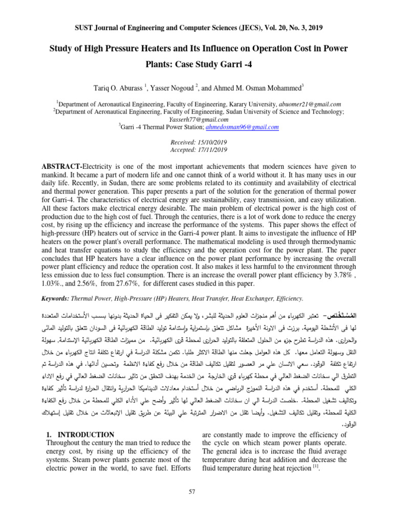 Study of High Pressure Heaters and Its I | PDF | Boiler | Power Station