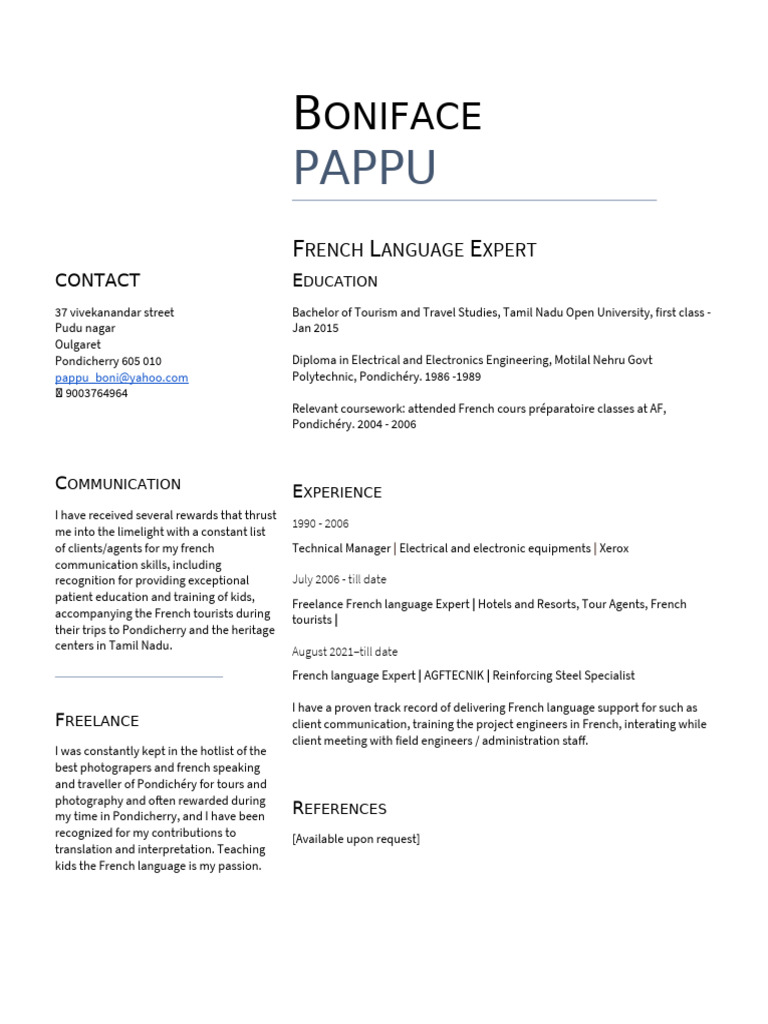 Boniface P | PDF