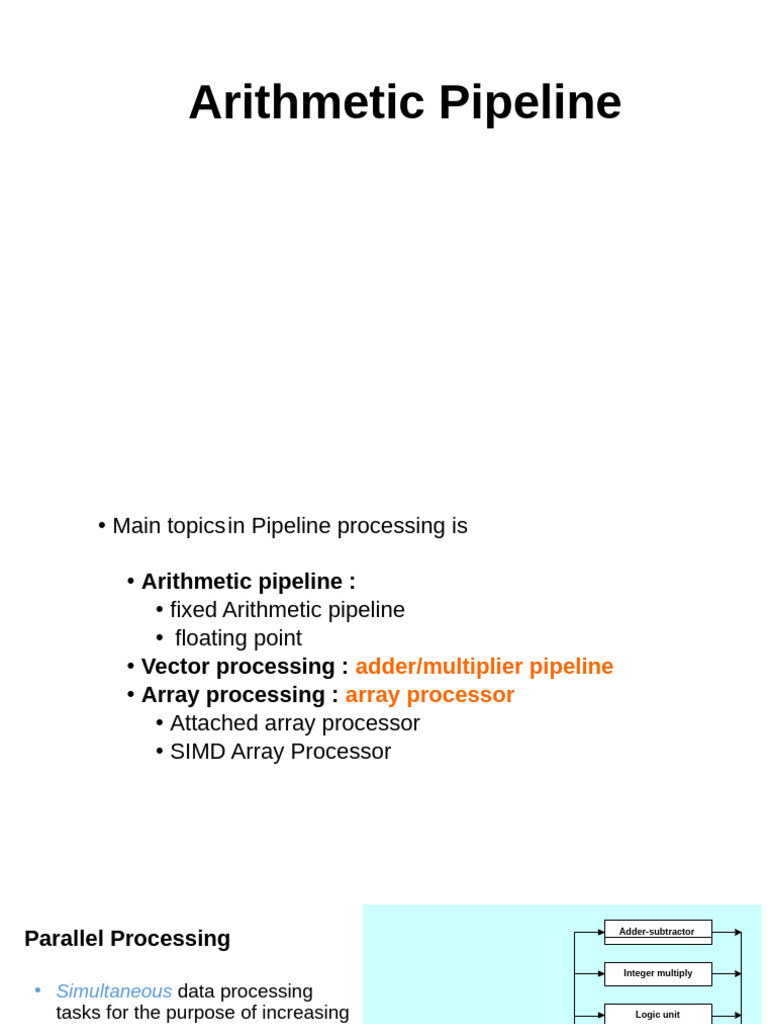 Arithmatic Pipline Unit-3 | PDF | Central Processing Unit | Multiplication